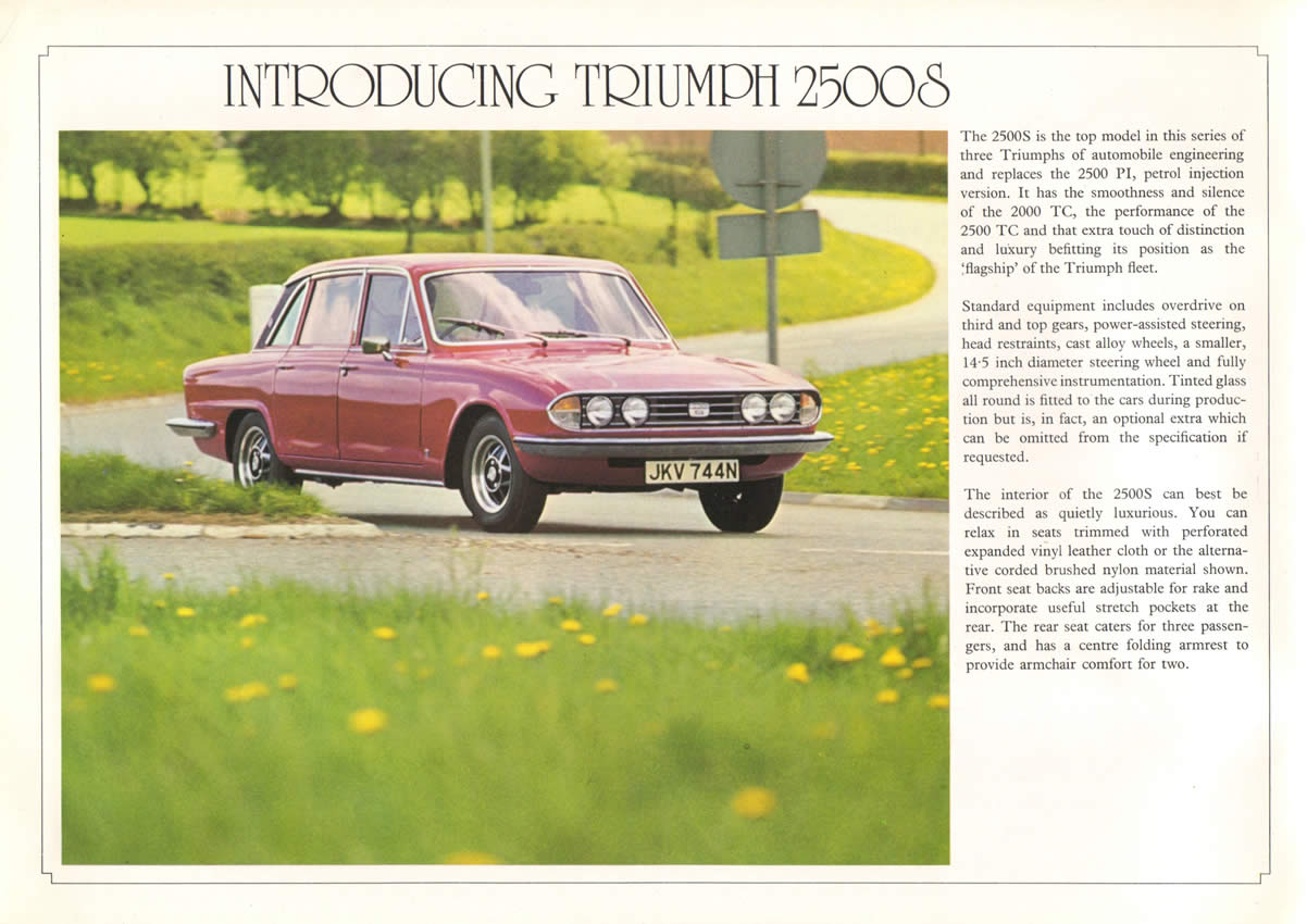 Triumph 2000 2500 brochure 1975